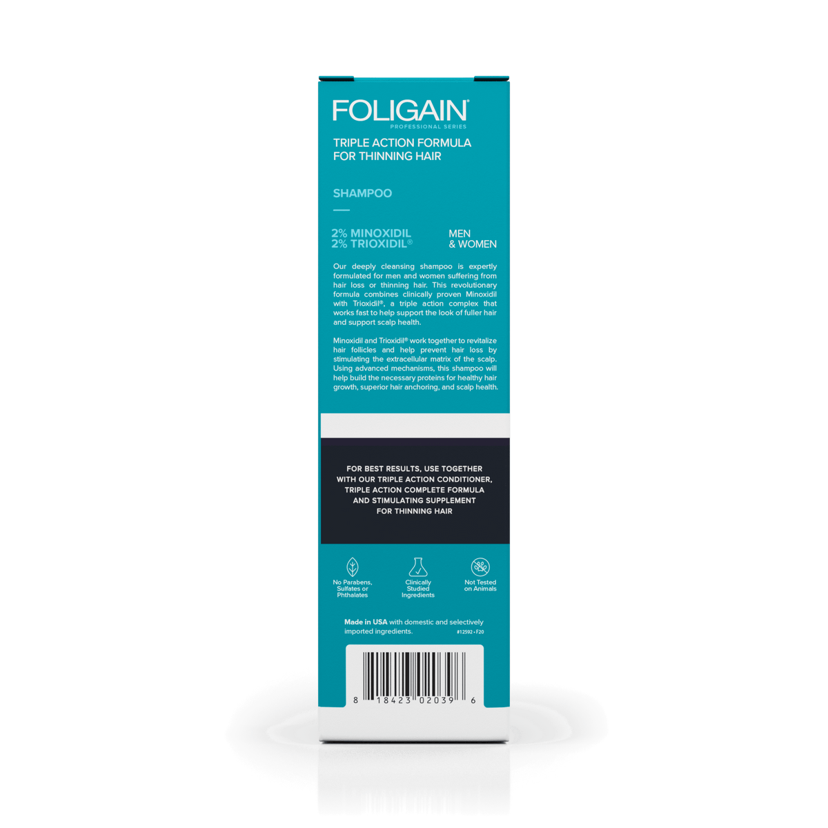 FOLIGAIN Advanced Hair Regrowth Hair Shampoo Minoxidil 2% | FOLIGAIN EUROPE